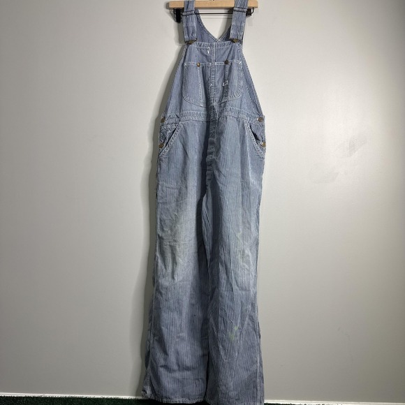 Lee | Jeans | Vintage Lee Bib Overalls Mens Large Blue Hickory Stripe ...